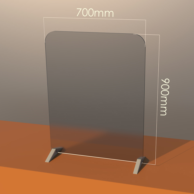 Sneeze/Counter Guard - SIZE: 700W x 900H plain - TM Plastics Ltd